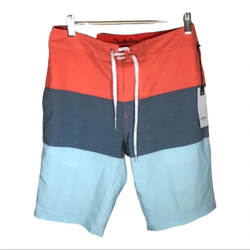 Goodfellow & Co | Swim | Goodfellow Board Shorts Men 28 Color Blocked ...